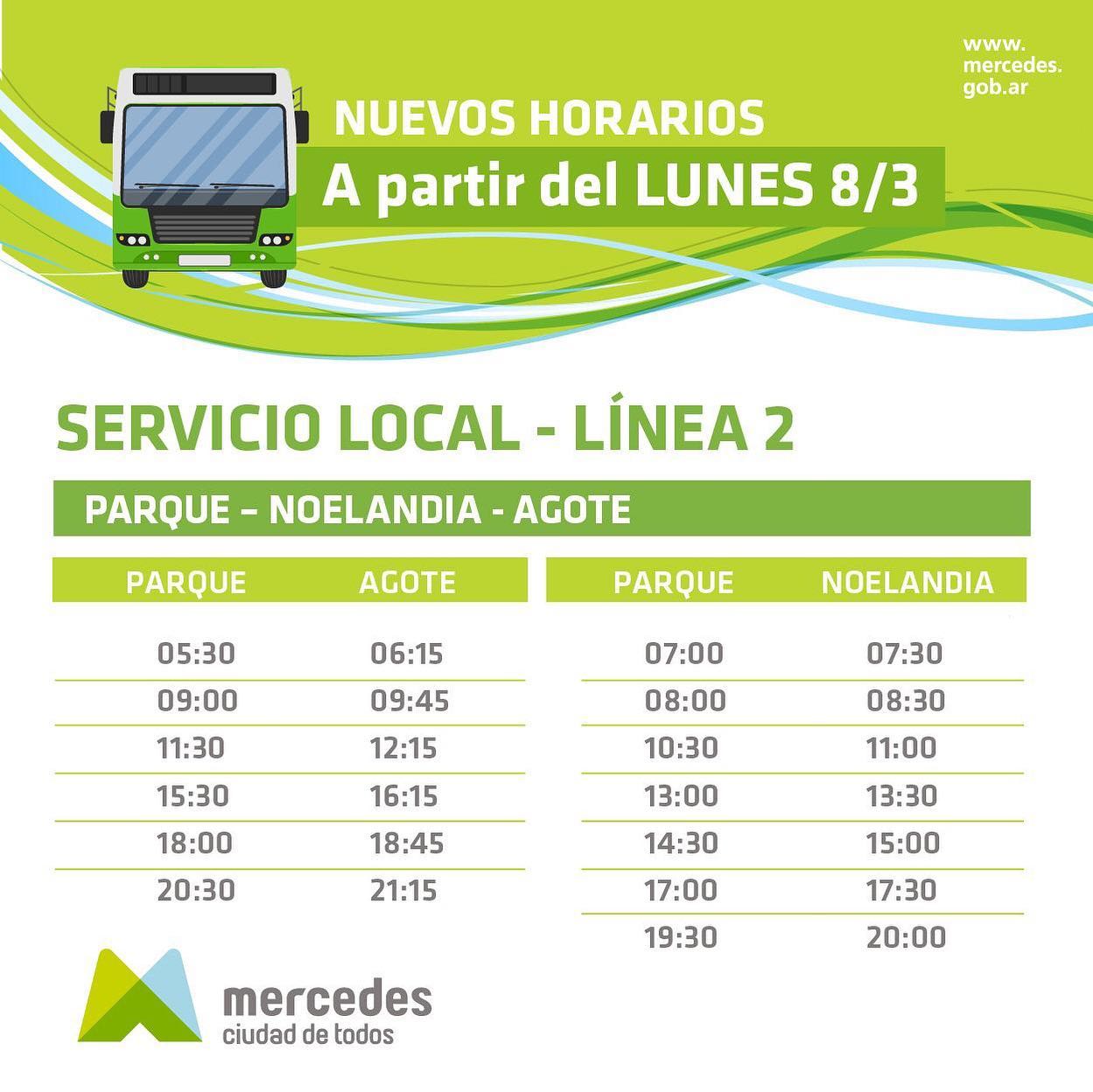 Vuelve la Línea 2 del Transporte Urbano local – HoyMercedes